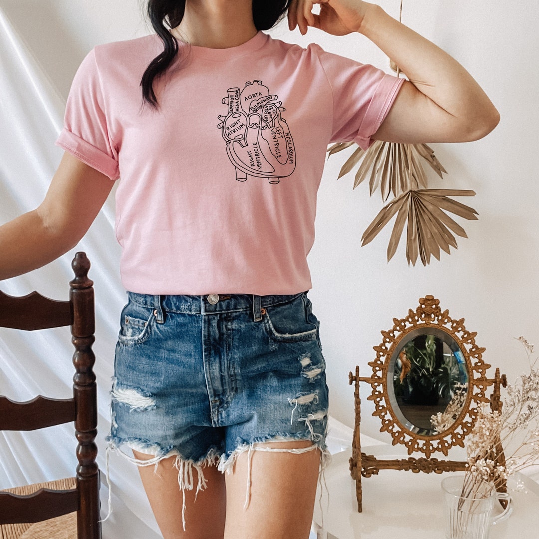 Heart Anatomy Shirt, Heart Shirt, Anatomical Heart Tee, Cardiology ...