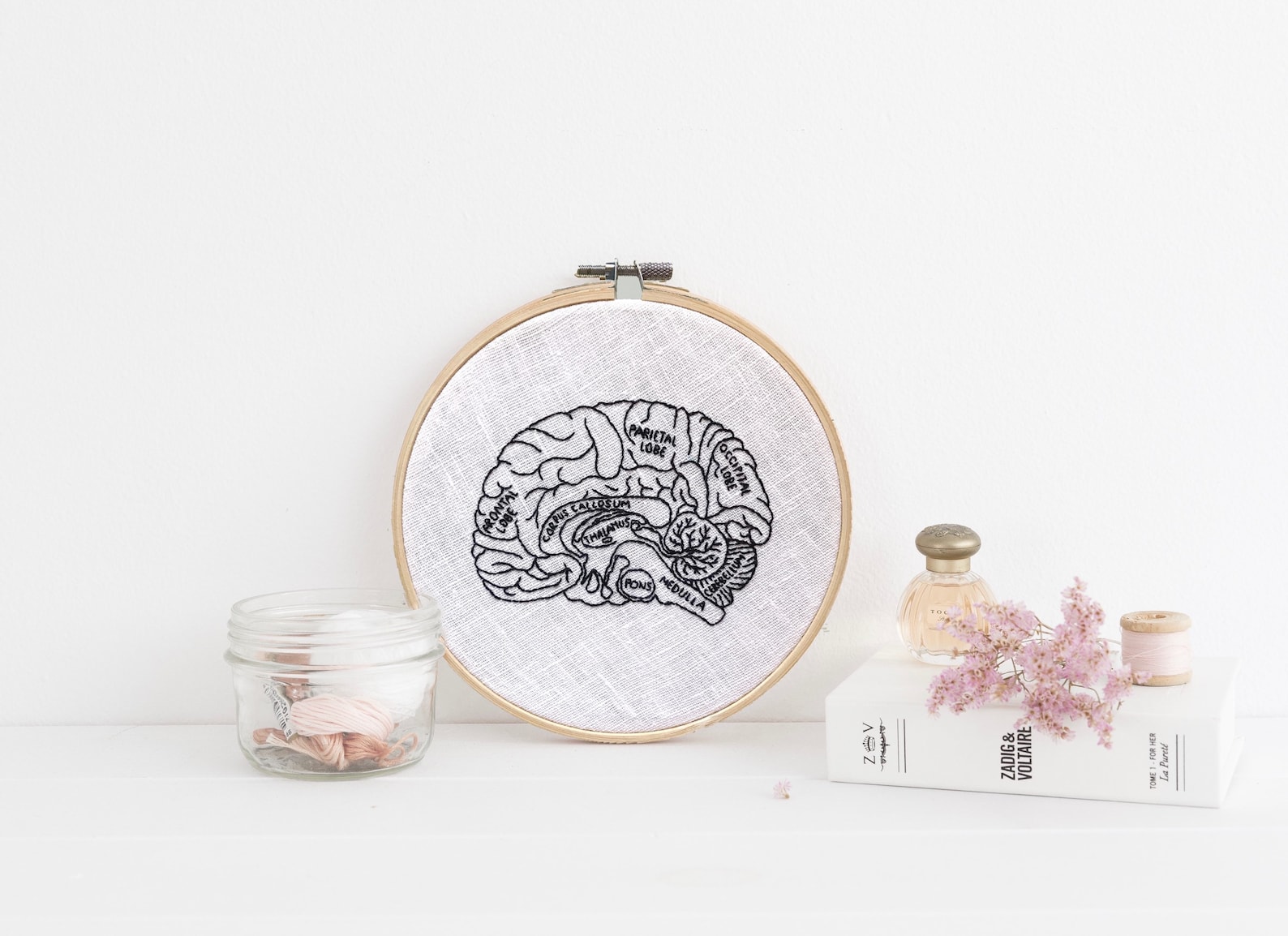 Neurology Embroidery Bundle, DIY Brain & Neuron Anatomy Embroidery ...