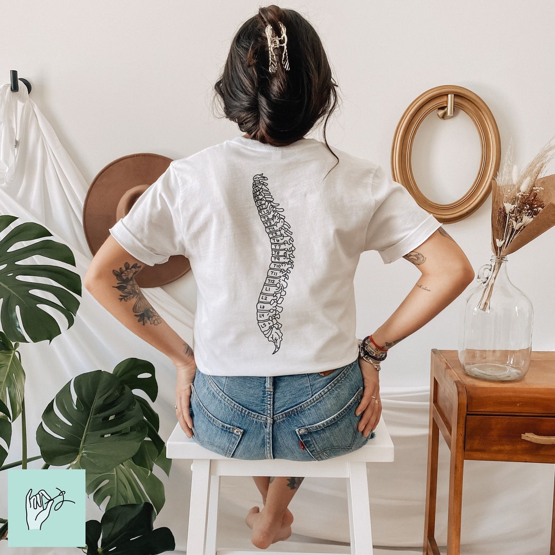 Spine Anatomy Shirt, Medical Student Shirt, Chiropractor, Physical ...