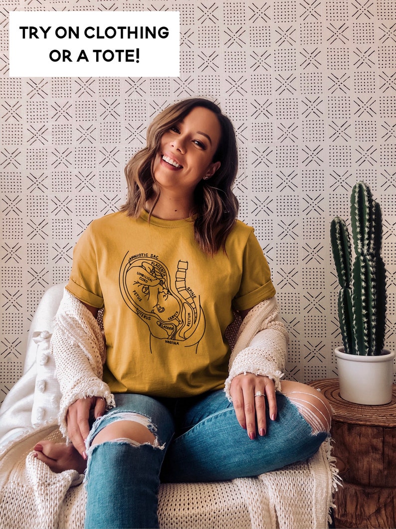 DIY Pregnancy Anatomy Embroidery Fetus in Utero Pattern PDF - Etsy