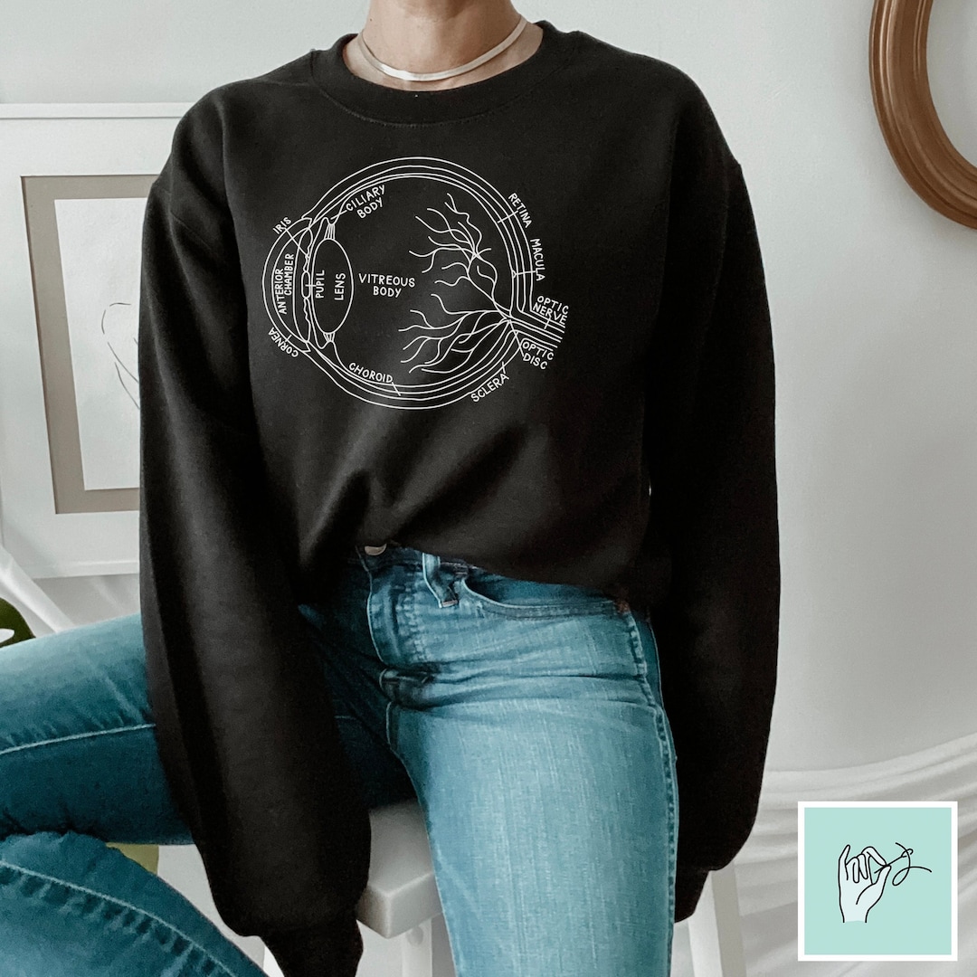Eye Anatomy Sweatshirt, Eyeball Sweatshirt, Eye Sweatshirt, Optometry ...