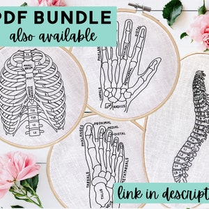 DIY Foot Anatomy Embroidery, Podiatrist Gift, Occupational Therapist ...