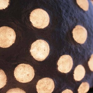 Paper Mache Pendant Light - White Recycled Paper Lampshade - Paper Pulp ...