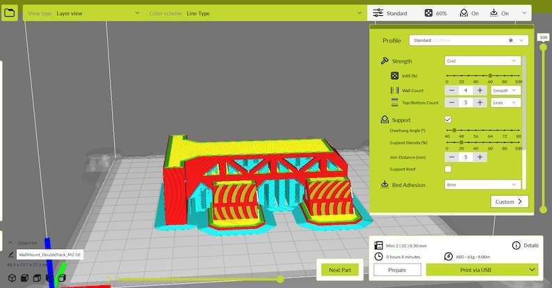 Hot Wheels Double or Single Track Wall Mount - 3D Print File - Etsy Ireland