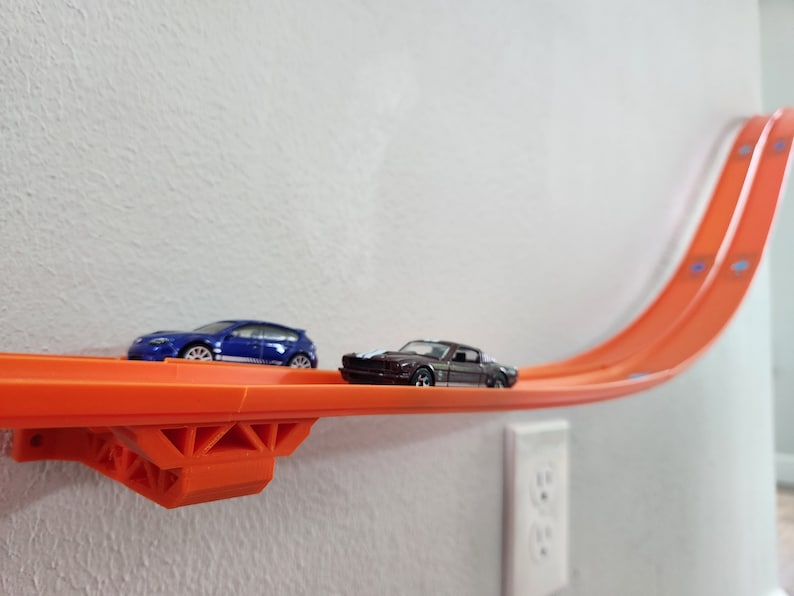 Hot Wheels Double or Single Track Wall Mount - 3D Print File - Etsy