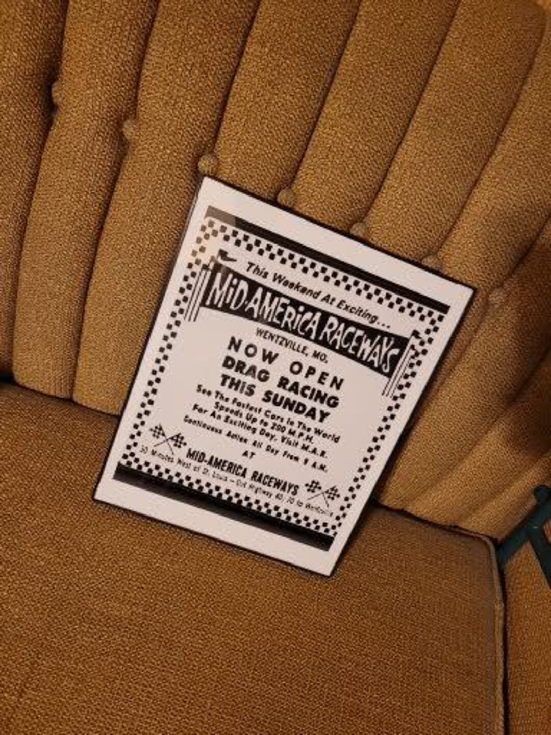 Mid America Raceways Flyer Picture Sign Garage House Art Drag Strip ...