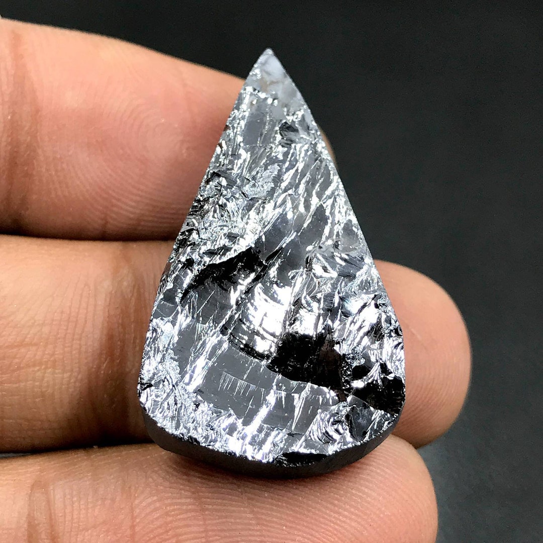 Terahertz Stone Cabochon.. Silicon Elite Shungite Cabochon...pear ...