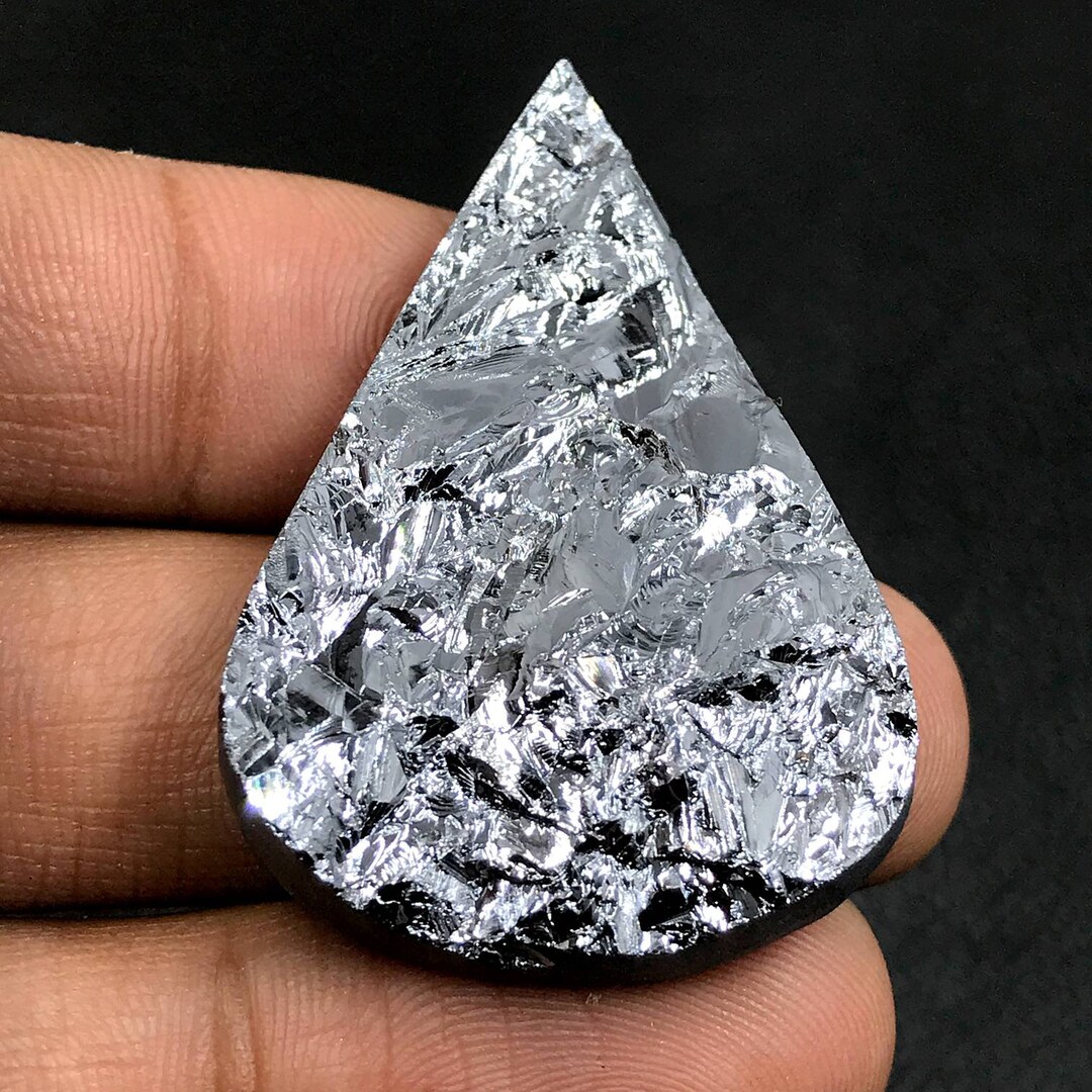 Terahertz Stone Cabochon.. Silicon Elite Shungite Cabochon...pear ...