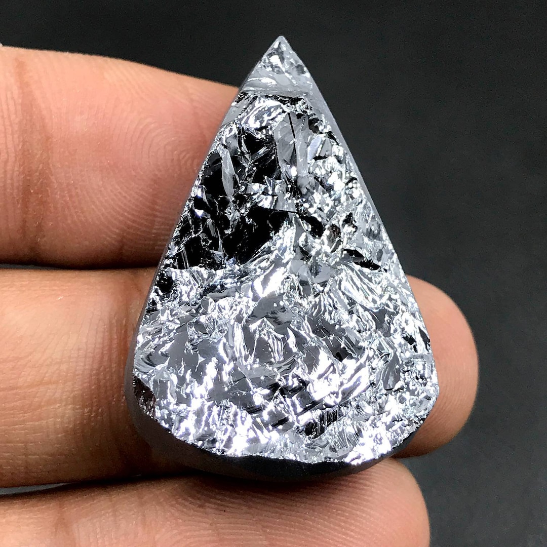 Terahertz Stone Cabochon.. Silicon Elite Shungite Cabochon...pear ...