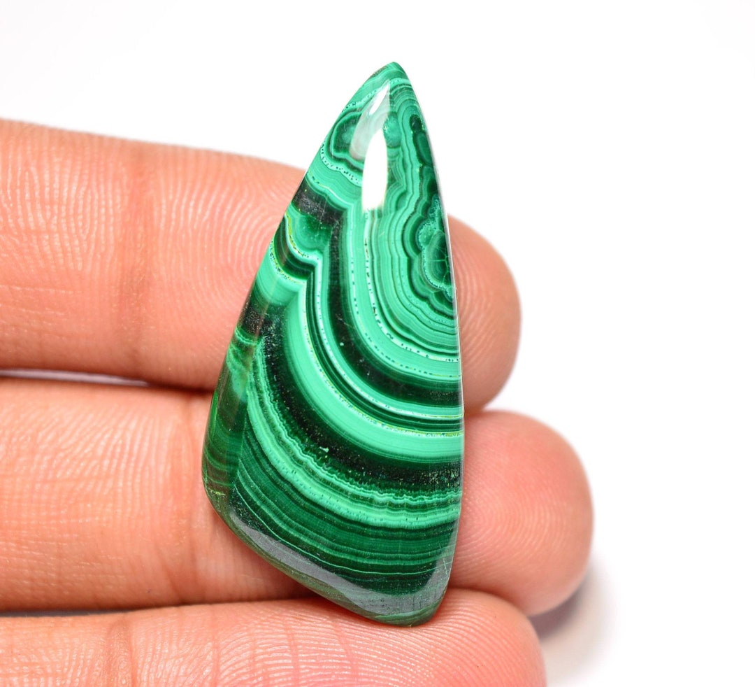 Malachite Cabochon...freeform Cabochon...37x17x5 Mm...34 - Etsy