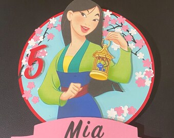 Mulan Cake Topper Cake Topper Disneyprincess - Etsy
