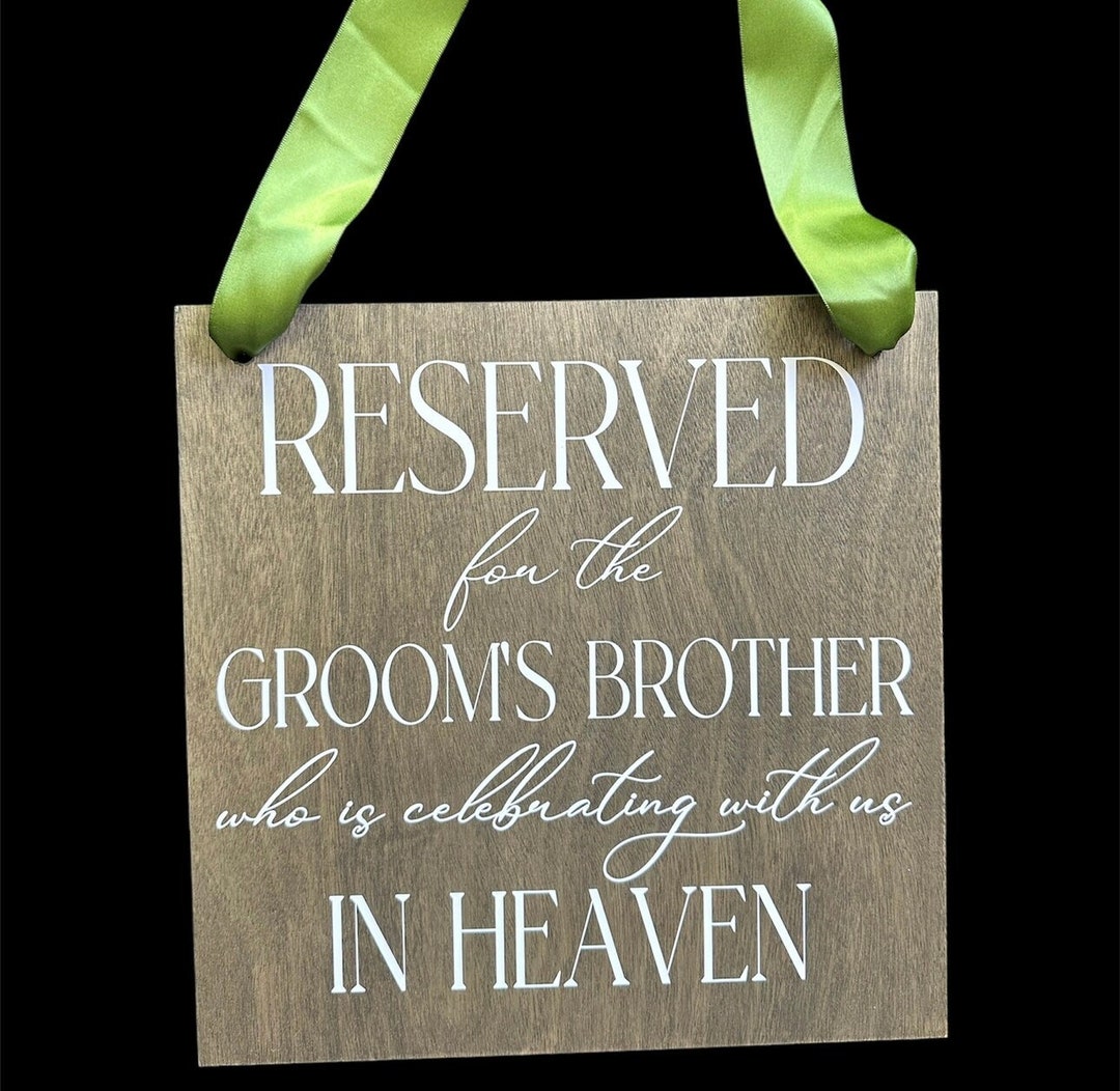 Custom Wedding Reserved Signs - Etsy