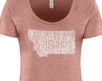 Women's Gray Montana Mountain V-neck - Etsy