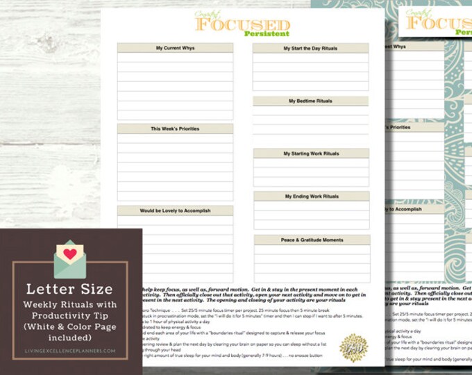 Printable Focus Brainstorming Worksheet With Tips: Designed to Help ...