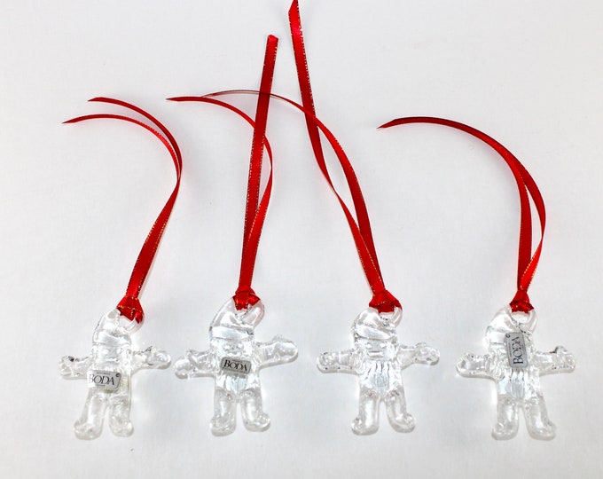 Kosta Boda - 4 Beautiful Glass Ornament - Santa - Designed by Bertil ...