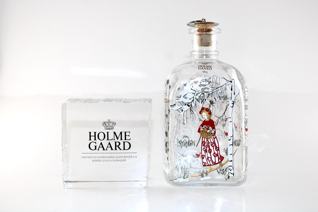 Holmegaard VERY RARE YEAR Lovely Glass Christmas Bottle Designed in ...