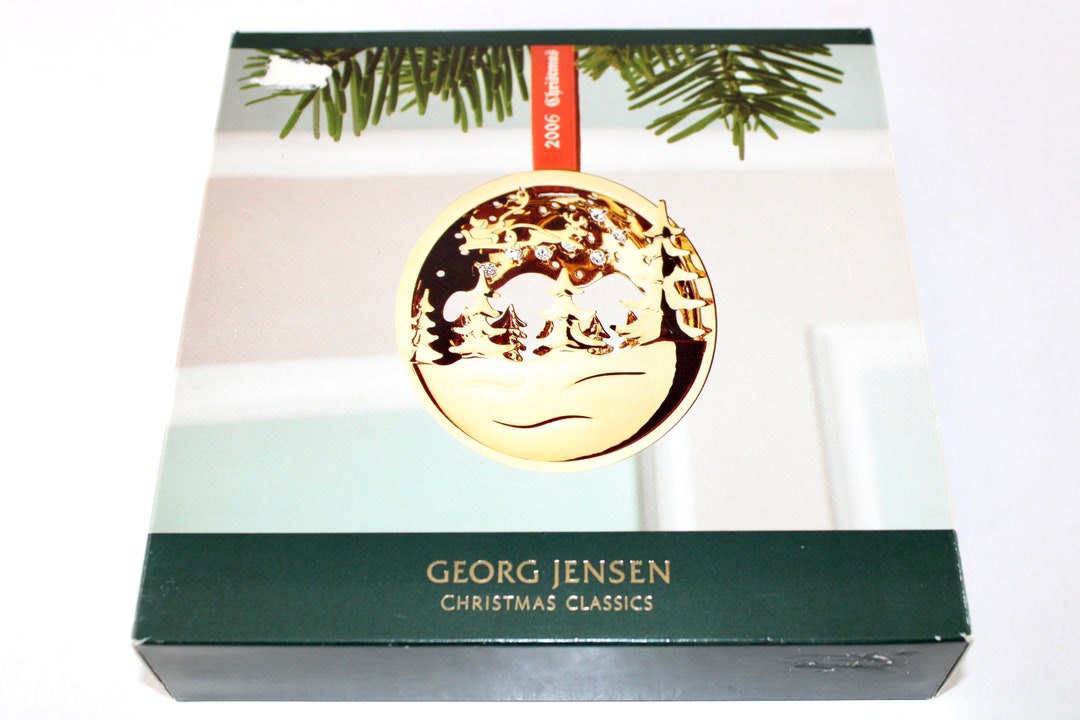 Georg Jensen Winter Landscape Coated With 24 Karat Gold IN ORGINAL BOX ...