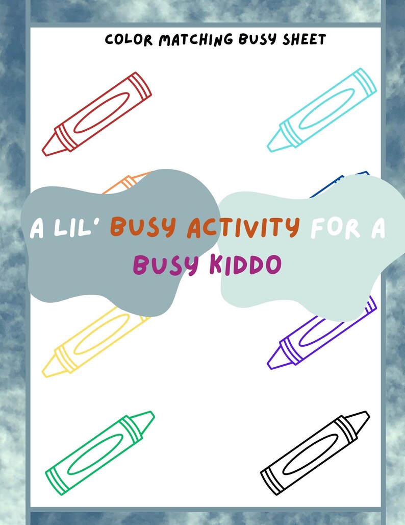 Busy Activity Color Page - Etsy