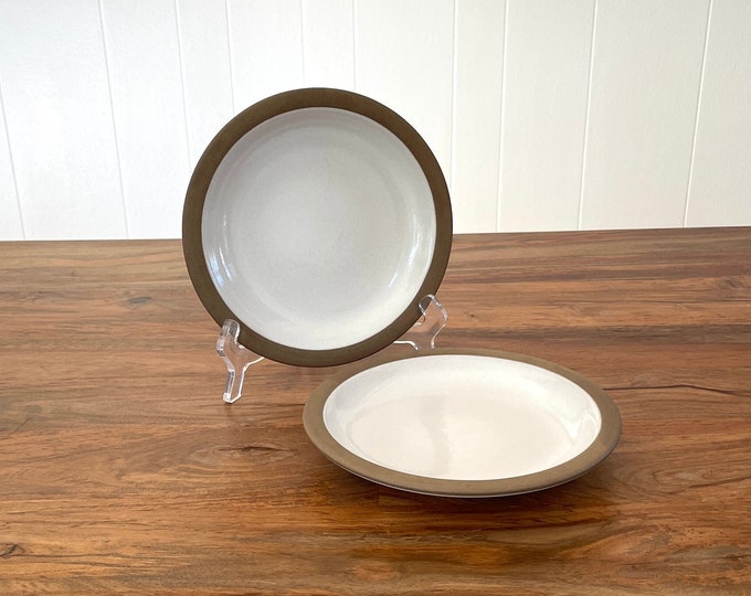 Vintage Heath Ceramics Rim Line White Bread Plates, Set of 2 - Etsy