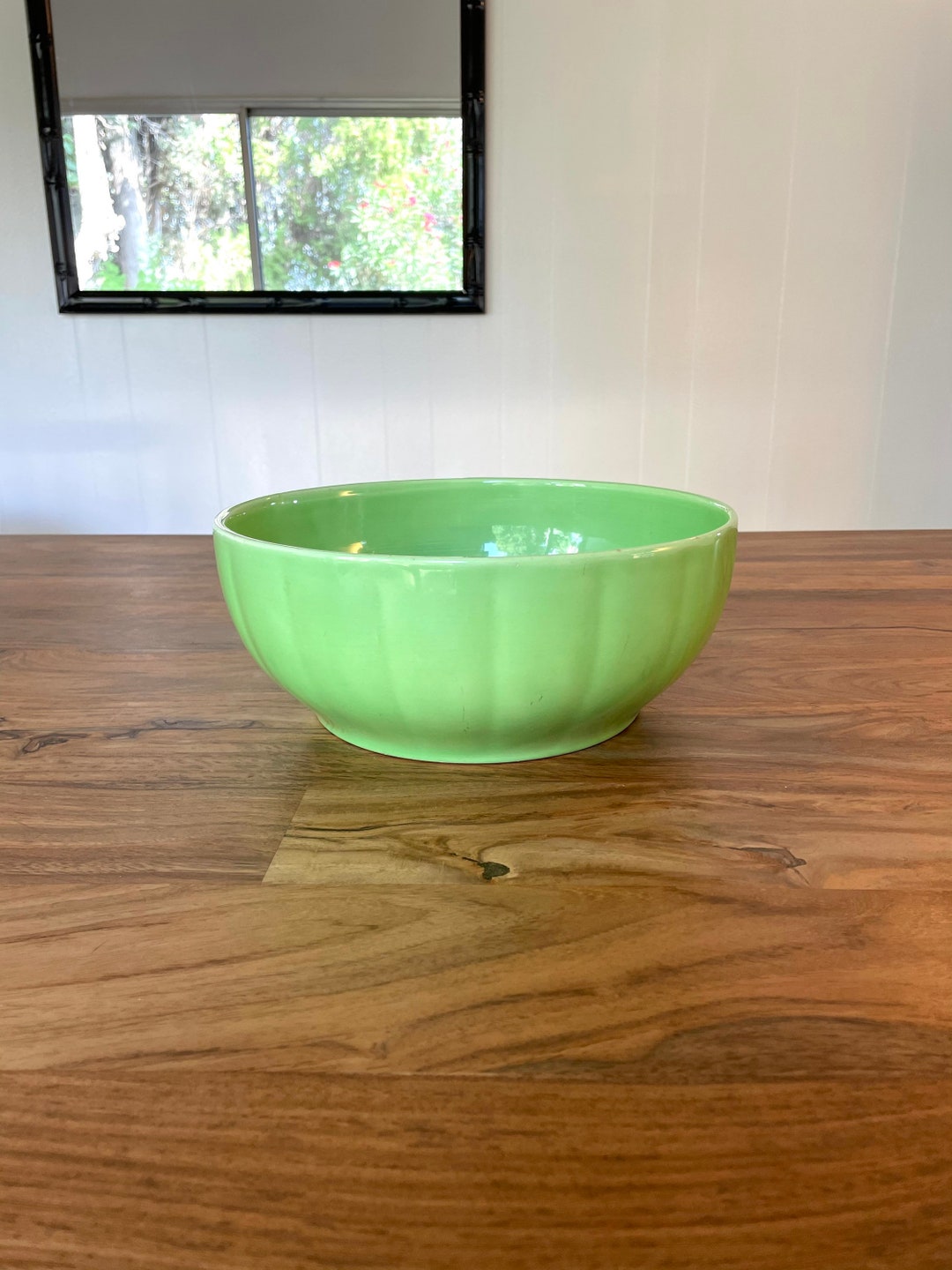 Vintage Zell Pottery Germany Mint Green Large Bowl - 1910's - Etsy