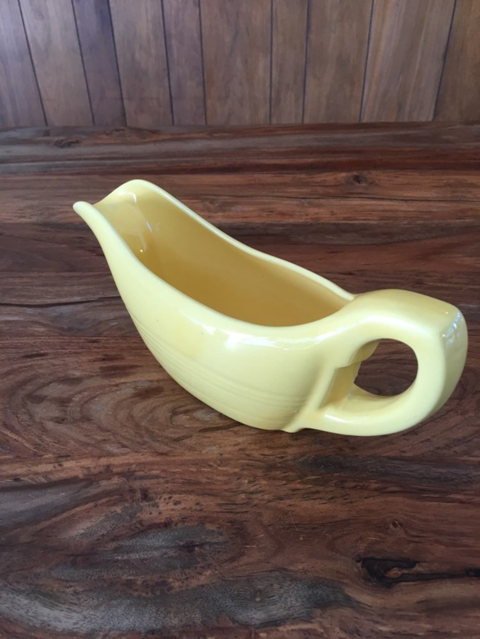 Vintage Bauer Pottery Monterey Large Gravy Boat in Yellow - Etsy