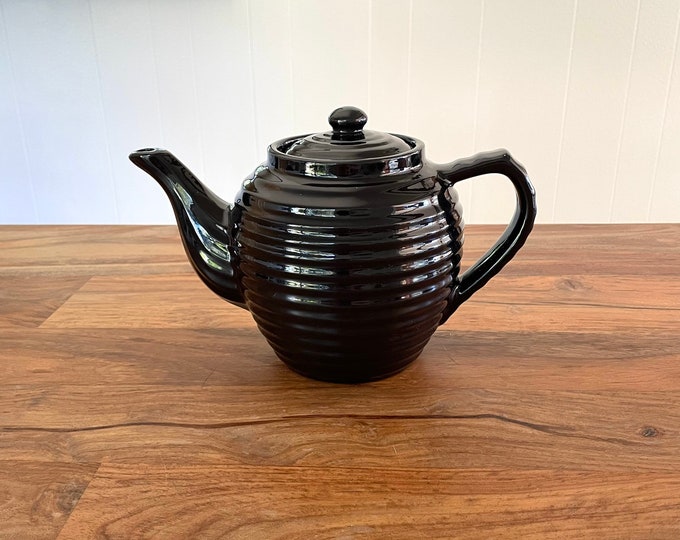Bauer Pottery 2000 Black Ringed Teapot - Etsy