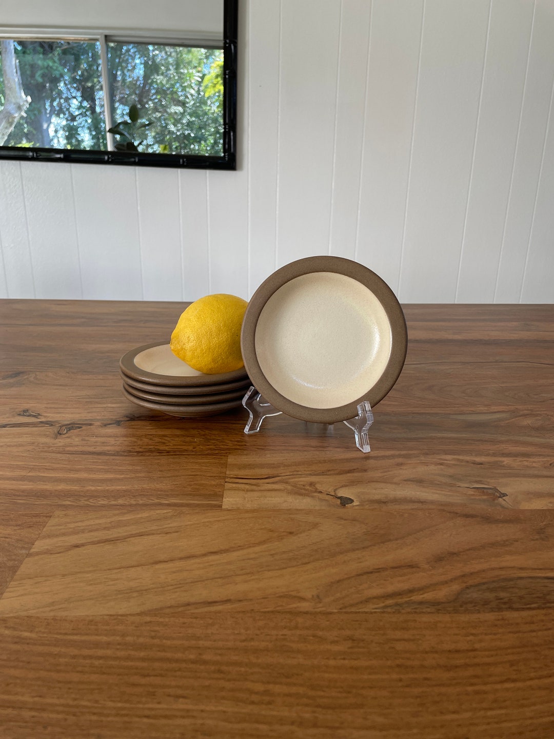 Vintage Heath Ceramics Rim Line Mini Plates in Sandalwood 2 Available ...