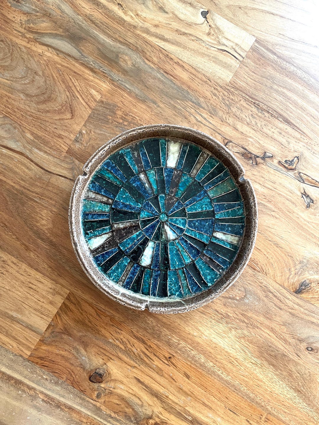 Vintage George Kitchel of Vohann California Brown Ceramic and Blue ...