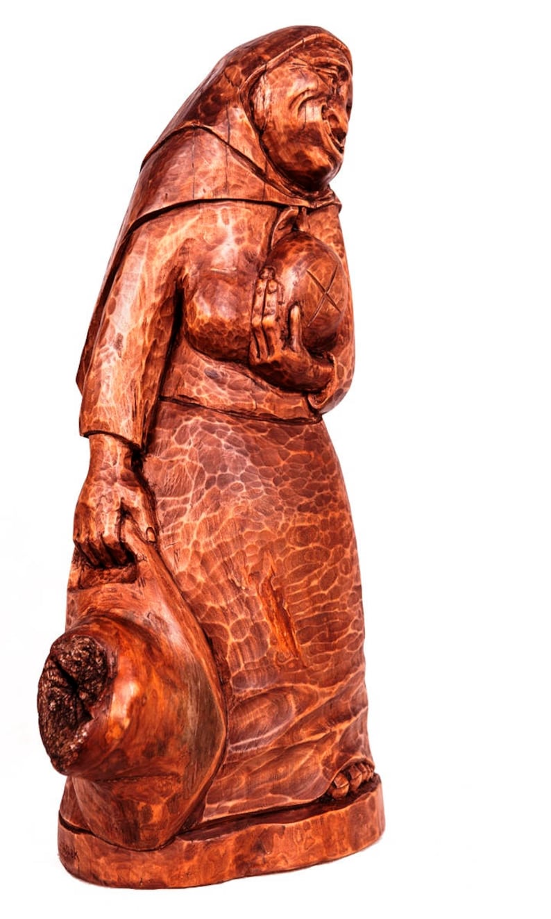 Old Woman With a Bread - Etsy