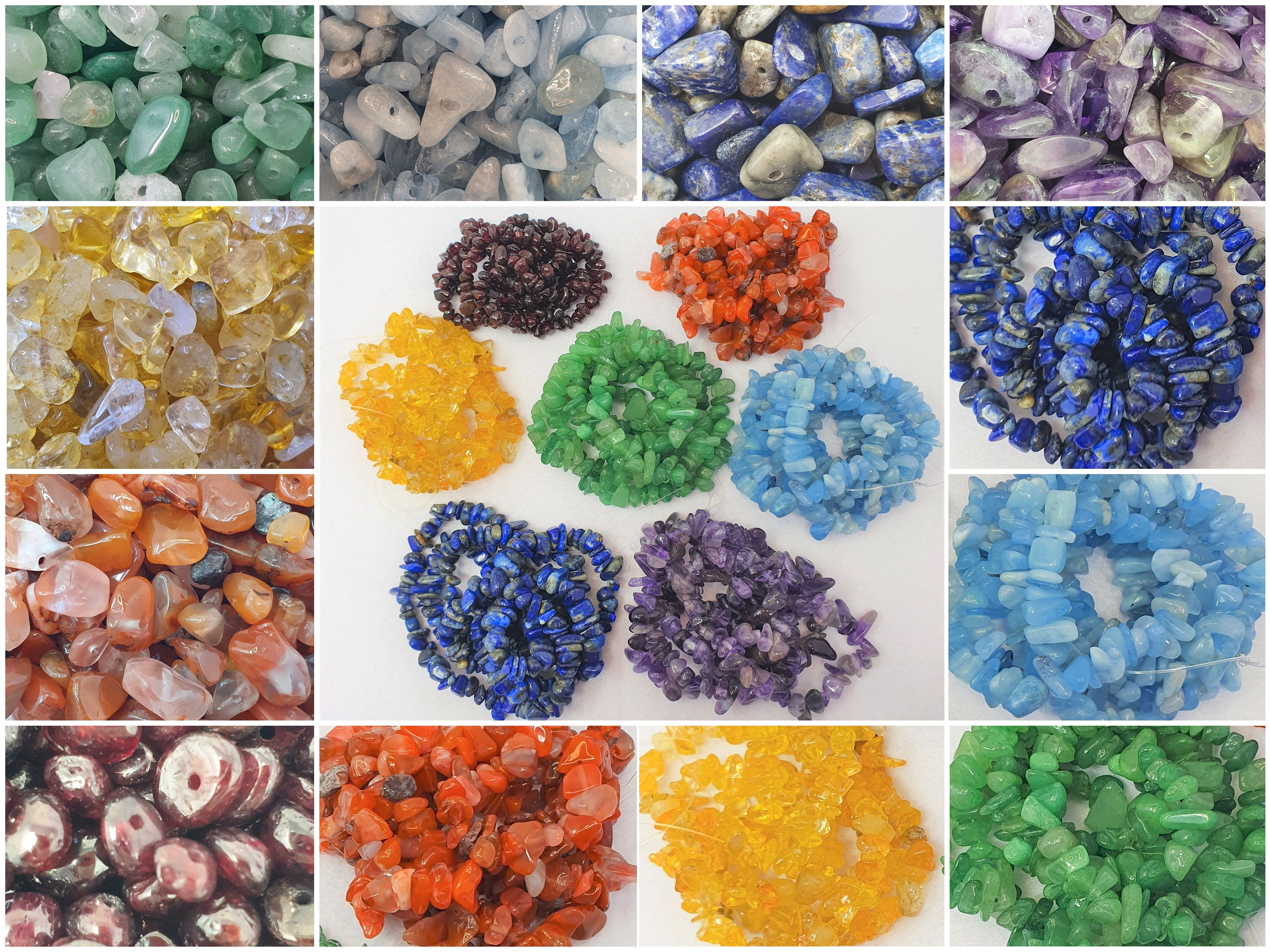 Crystal Gemstone Chip Bead Strands with Holes - Etsy