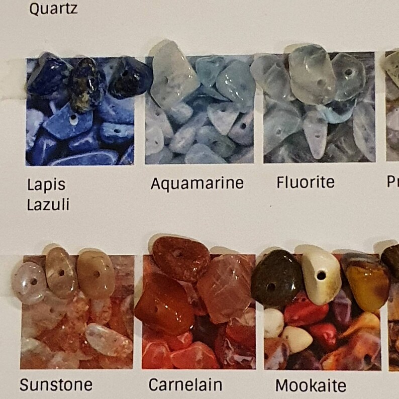3 Chips of 21 Types of Gemstones Drilled - Etsy