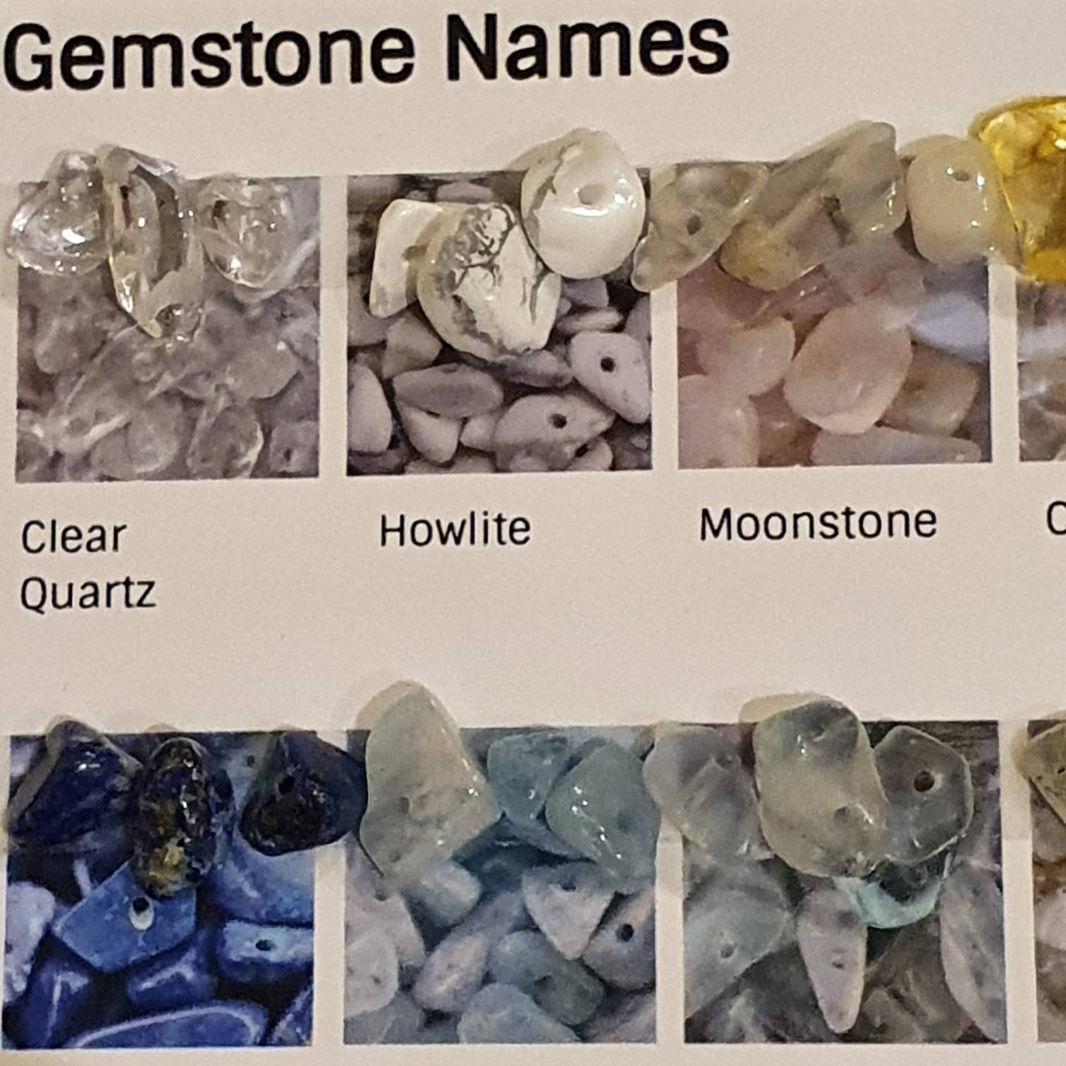 3 Chips of 21 Types of Gemstones Drilled | Etsy