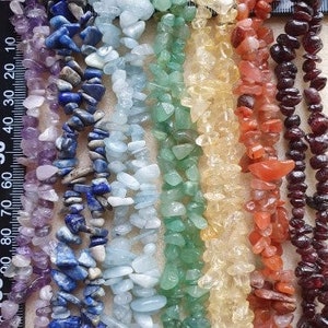 Crystal Gemstone Chip Bead Strands (with Holes) - Etsy