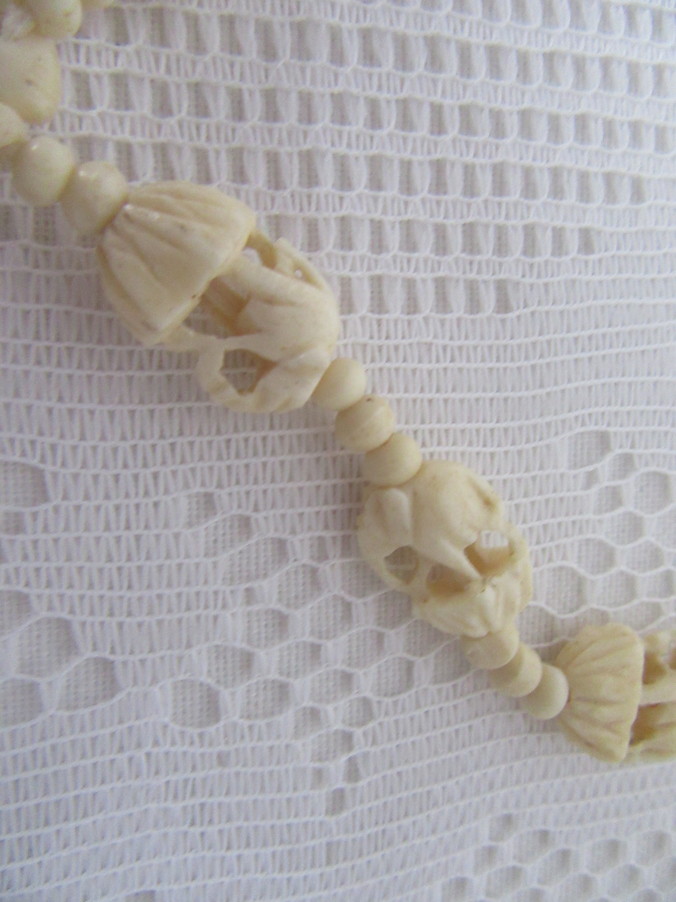 Vintage Elephant Bovine Bone Necklace.unique Individually - Etsy