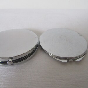 Set of 2 Double Mirror Compacts.angel and Butterfly.silvertone Metal ...