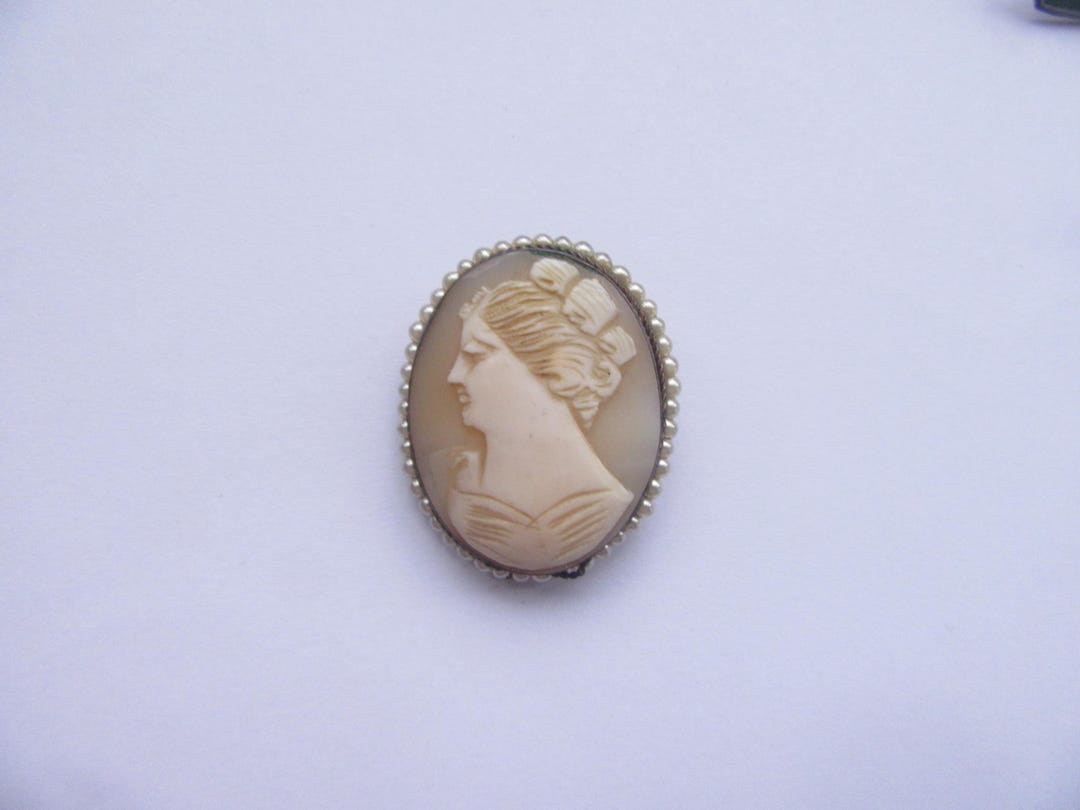 Antique Italian Real Shell Cameo Pendant/brooch. Hand-carved Shell ...