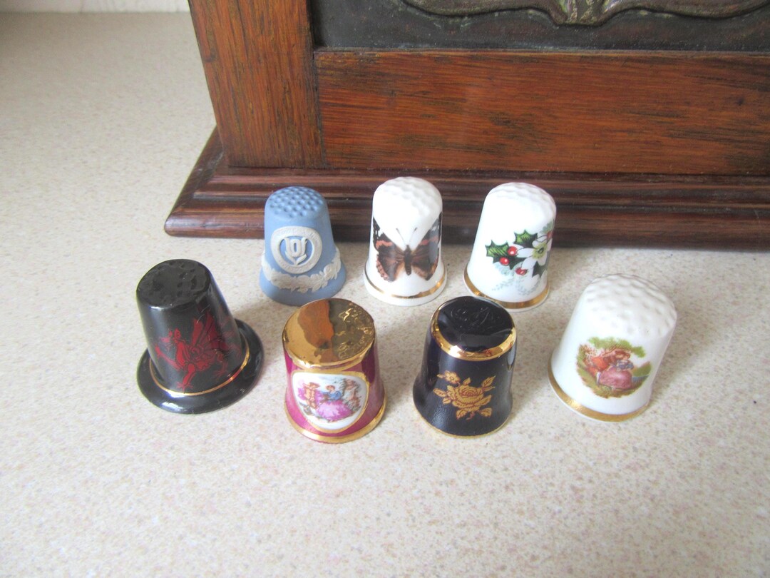 Vintage Collectible Thimbles Choice of 7. Limoges White or Pink ...