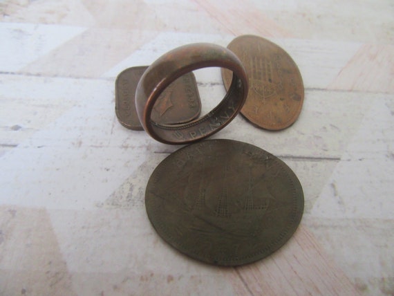 1963 Penny Ring made from an old english penny.One Pe… - Gem