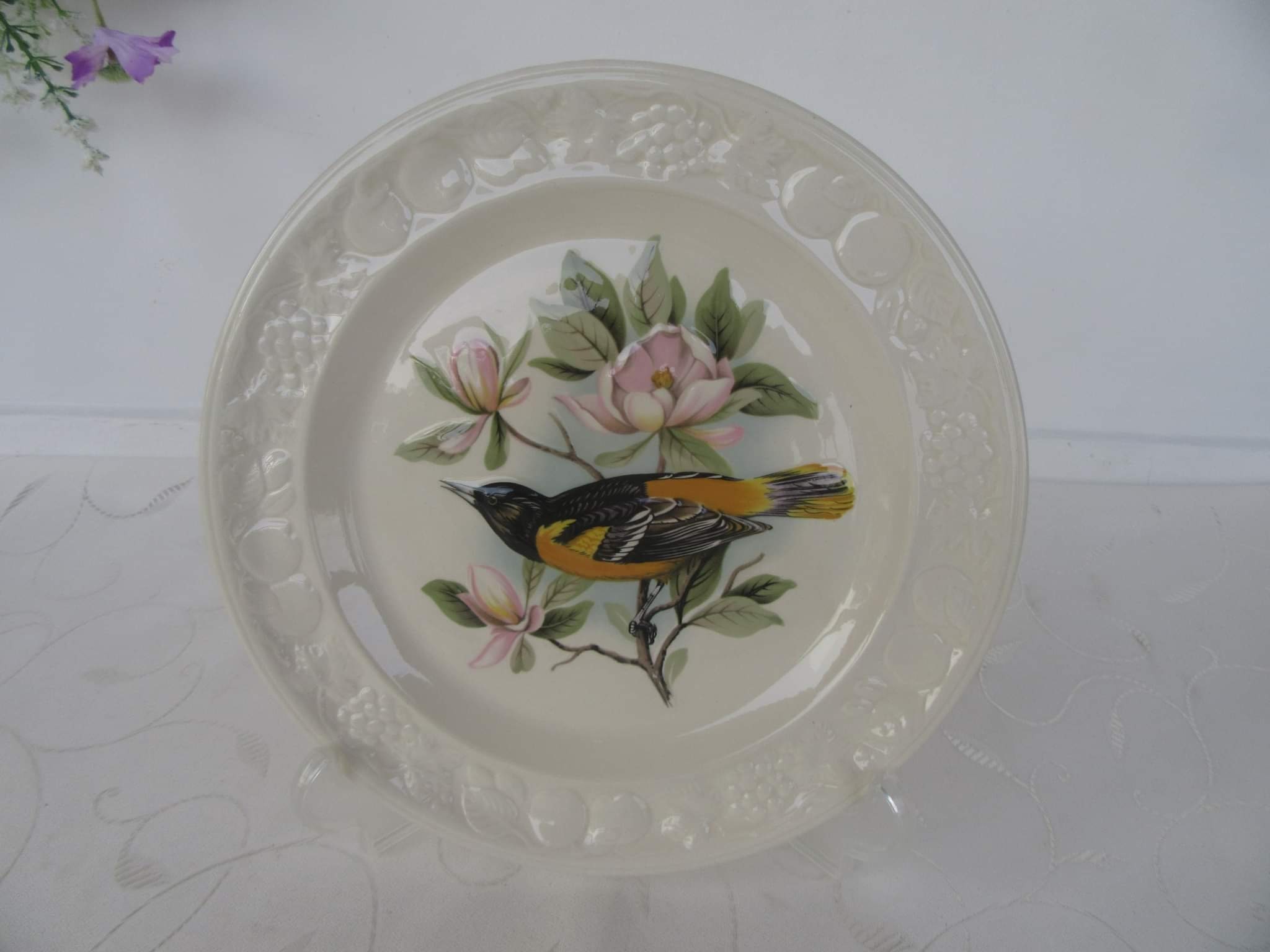 Palissy Royal Worcester Spode Baltimore Oriole 9" Raised/embossed ...
