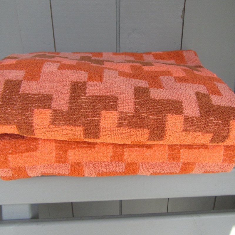 Vintage Towel Geometric - Etsy