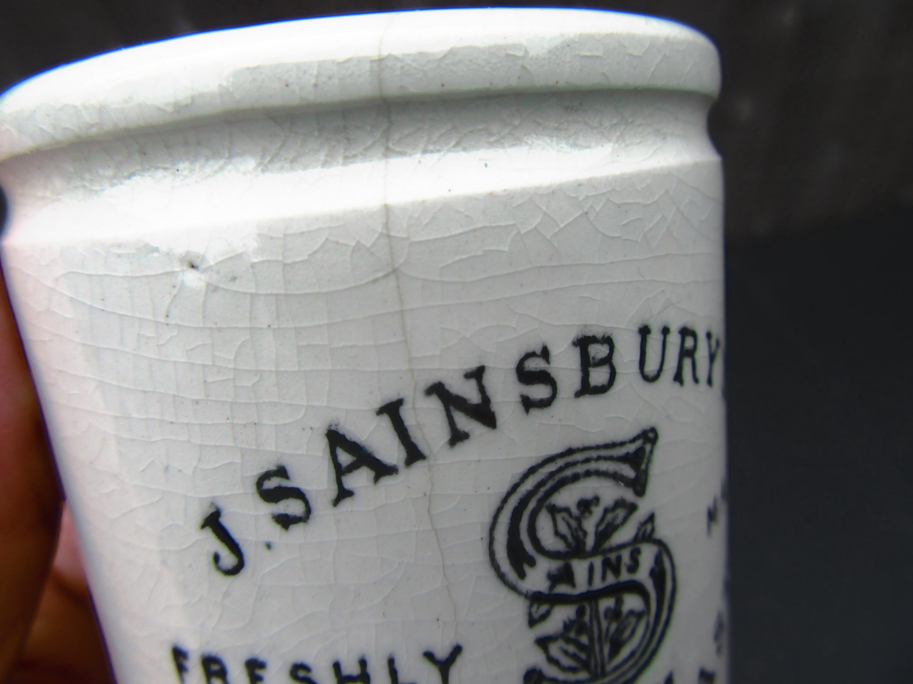 J Sainsburys Bloater Paste Ironstone/ceramic Pot. Advertising ...