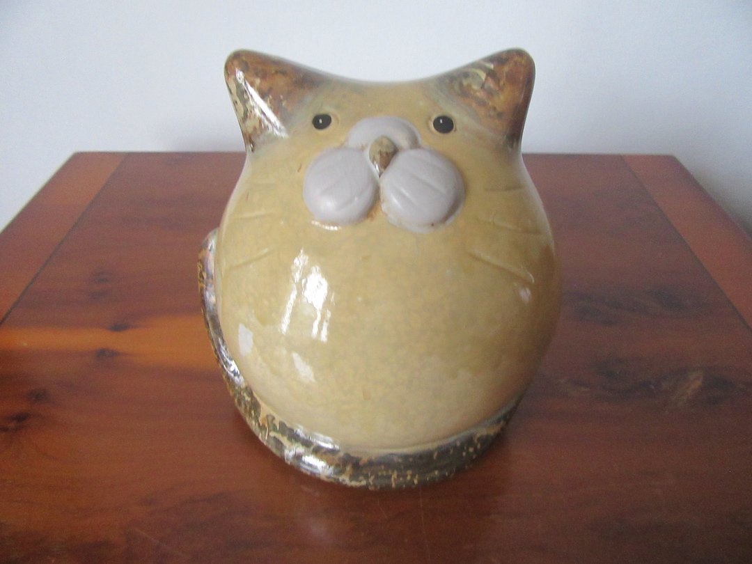Vintage Studio Pottery Fat Belly Cat, Ceramic Studio Pottery Handmade ...