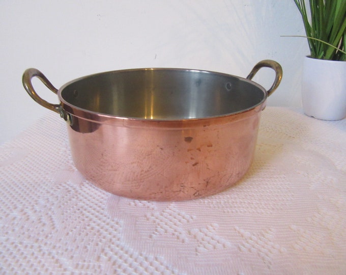 New Copper Fry Pan With Long Brass Handle 11.81 Inches Diameter Copper ...