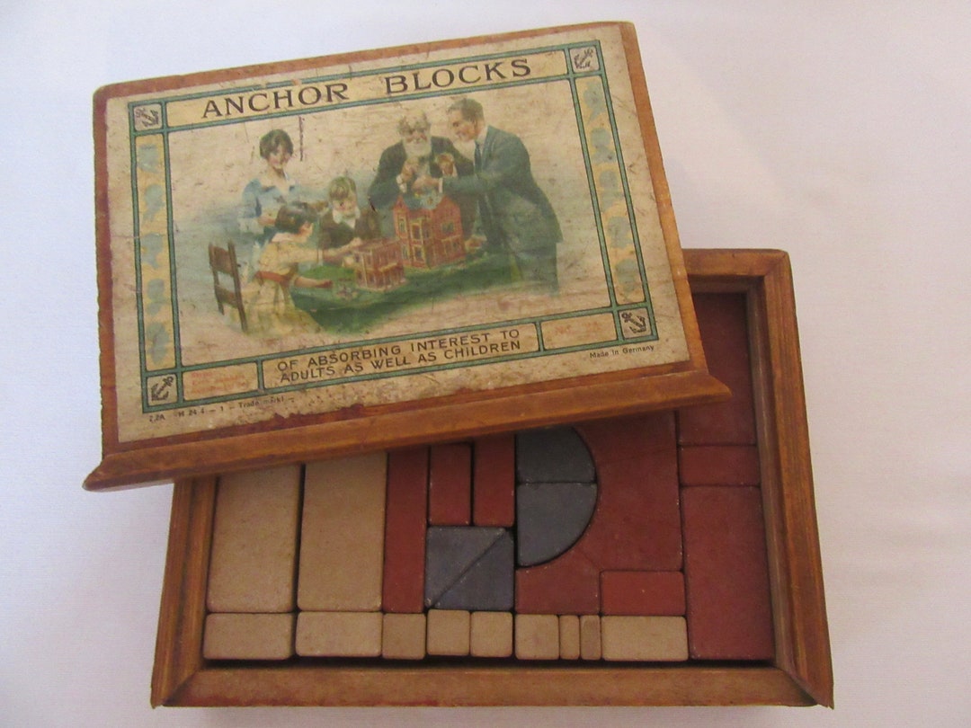 Antique 1900s Richter Anchor Stone Building Blocks. No 2 A Made in ...