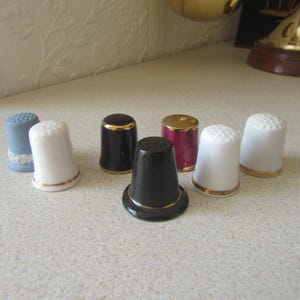 Vintage Collectible Thimbles Choice of 7. Limoges White or Pink ...