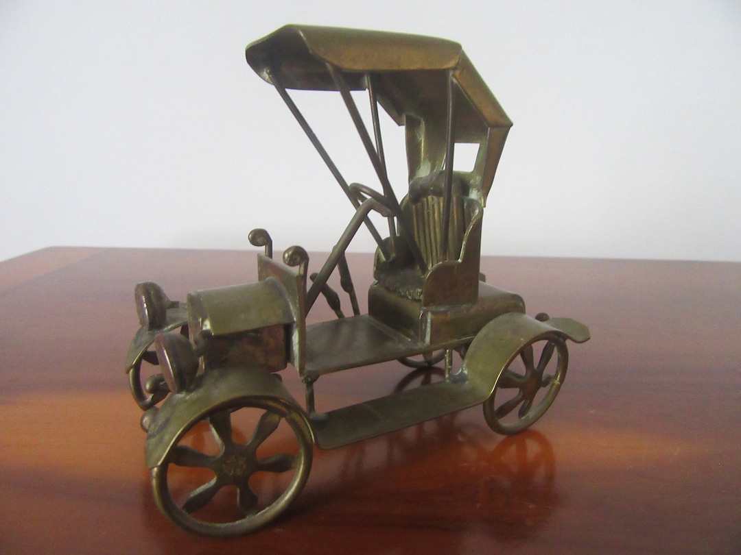 Brass Model Car,ford Model T. Vintage Collectible Handmade 1960s Car ...