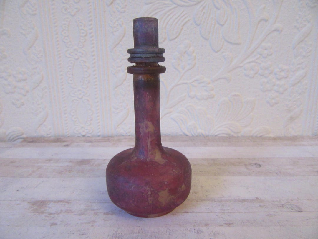 Vintage "judith Muller" Israel Glass Perfume Bottle. Red/purple ...