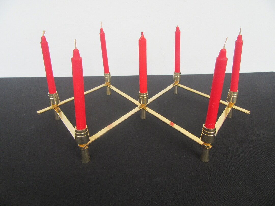 Vintage Articulated 7 Arm Candelabra,candleholder.expanding,folding ...