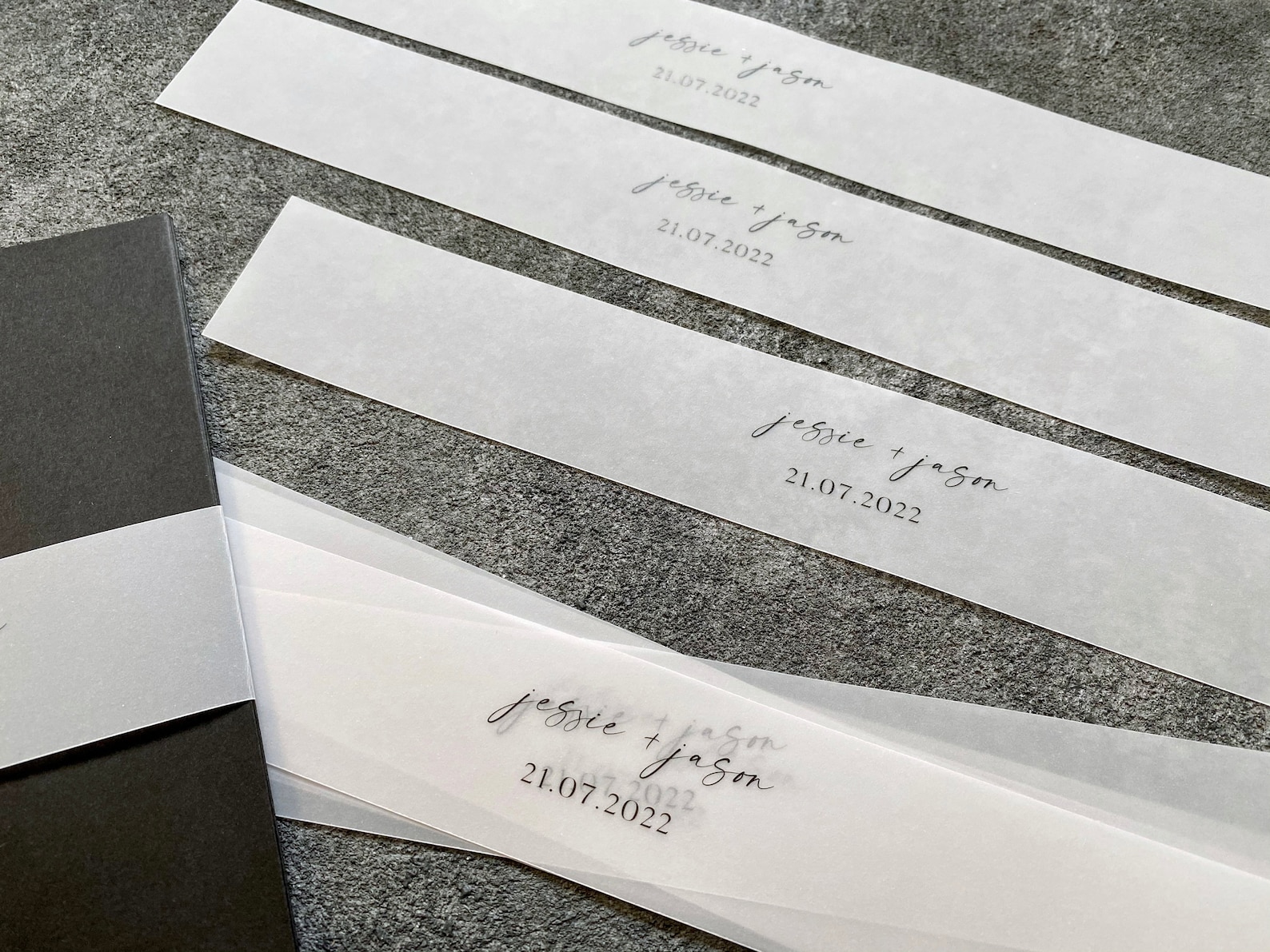Custom Vellum Belly Band: 5x7 Invitation Wrap - Etsy