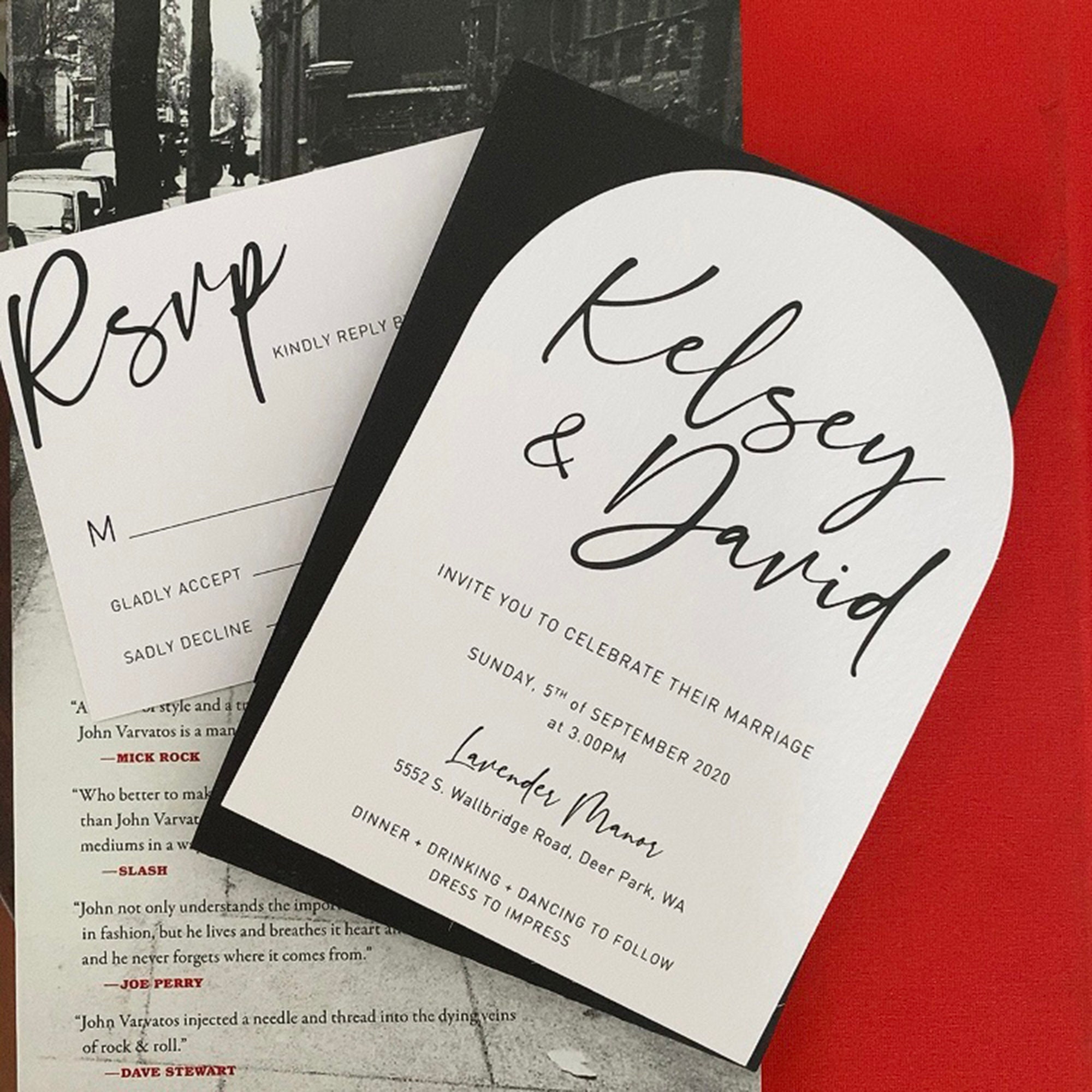 Arch Cut Modern Wedding Invitation Boho Arch Shape Wedding - Etsy